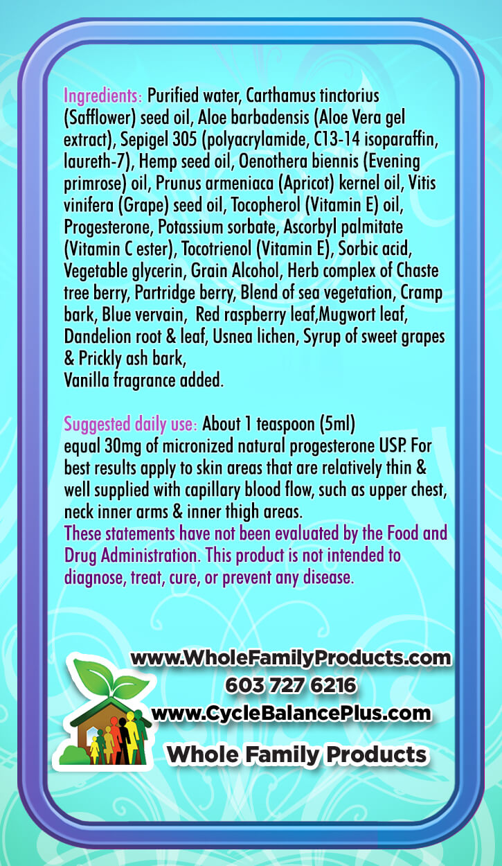 Progesterone Cream For Natural Menopause Relief: Cycle Balance Plus